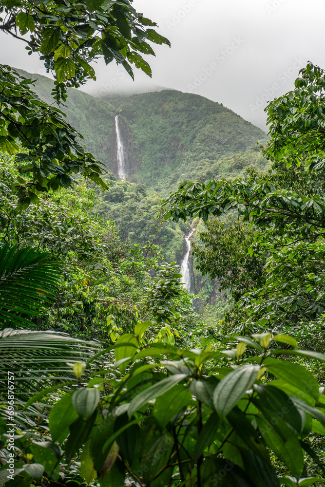 Carbet Falls a series of waterfalls on the Carbet River in Basse-Terre ...