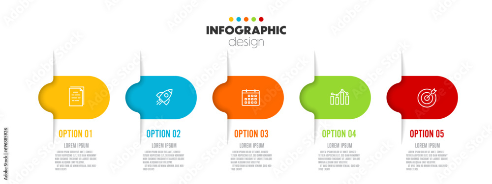 Vector timeline for infographics template diagrams, graphs ...