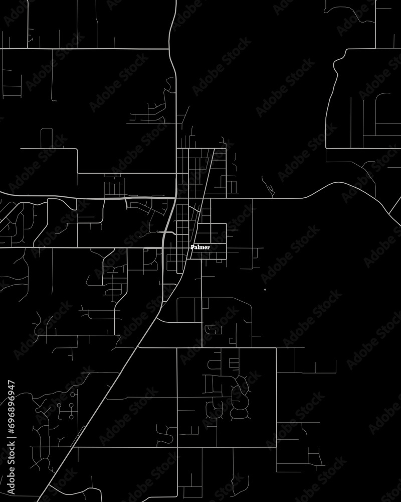 Photo Palmer Alaska Map, Detailed Dark Map of Palmer Alaska, Ben ...