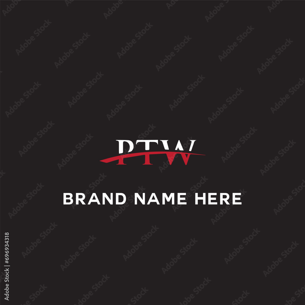 PTW logo. P T W design. White PTW letter. PTW, P T W letter logo design ...
