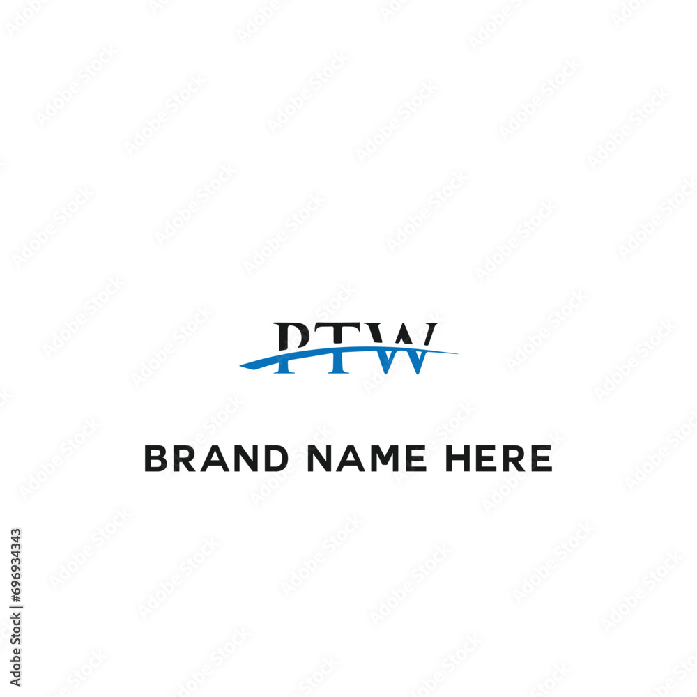 PTW logo. P T W design. White PTW letter. PTW, P T W letter logo design ...