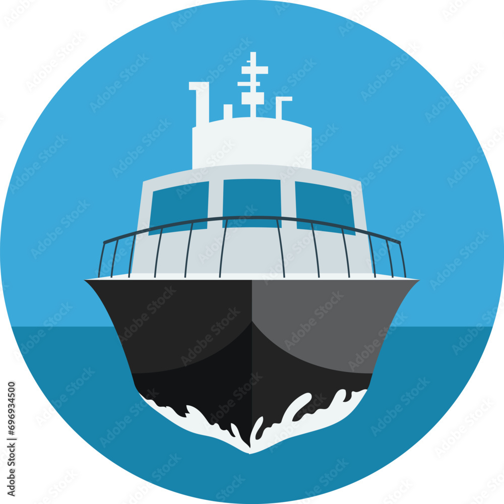 ship on the sea. transport icon, transport icon vector, transport icon ...