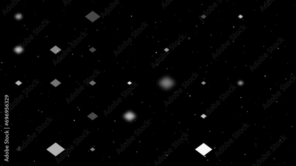 Template animation of evenly spaced rhombus symbols of different sizes ...