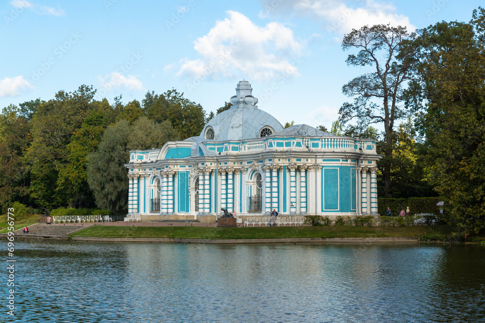 Pushkin, Russia - September 5, 2023: Catherine Palace is a rococo style ...