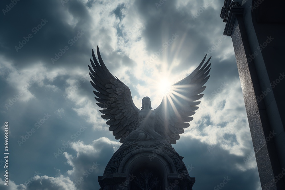 Angels Among Us: Guiding Souls to Celestial Peace - Generative AI Stock ...