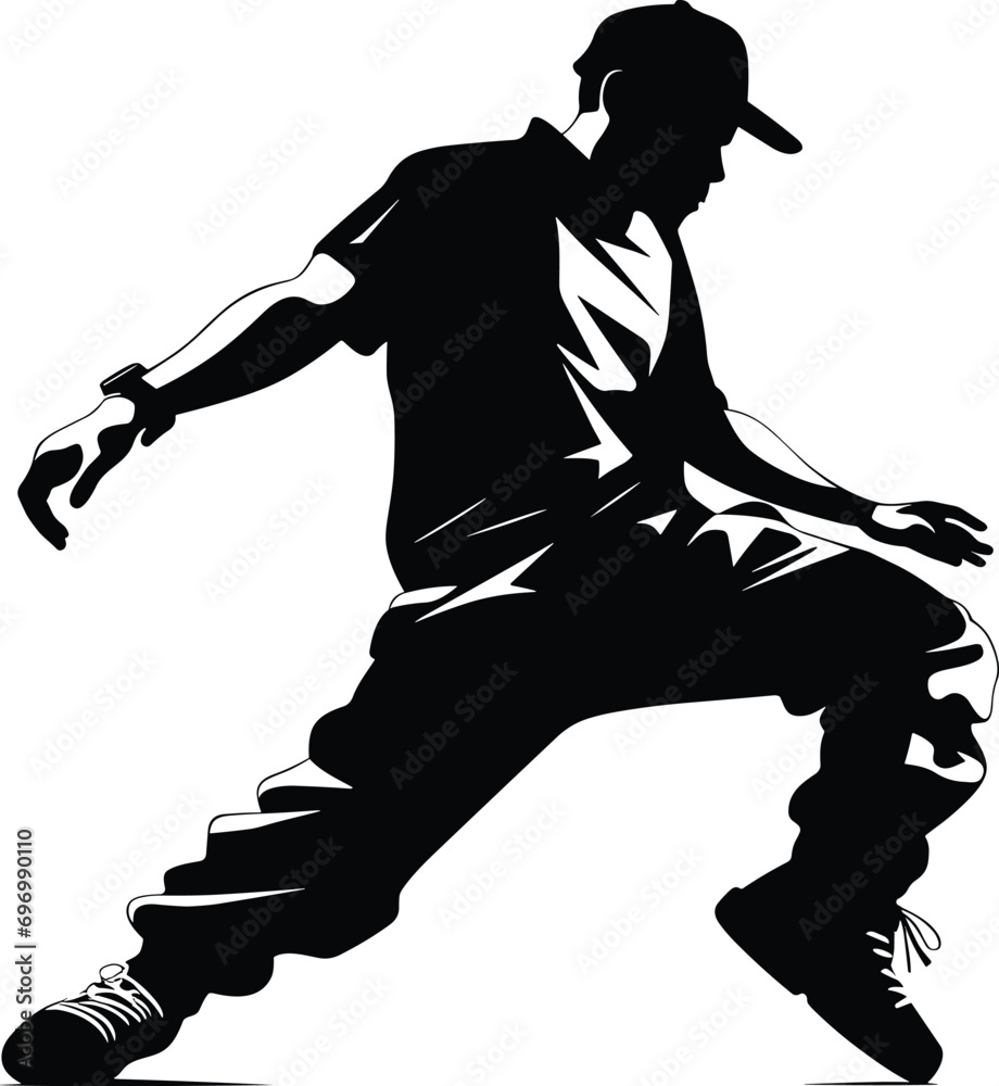 Freestyle Hip-Hop Dancer Vector for Street Dance Tutorials and Urban ...