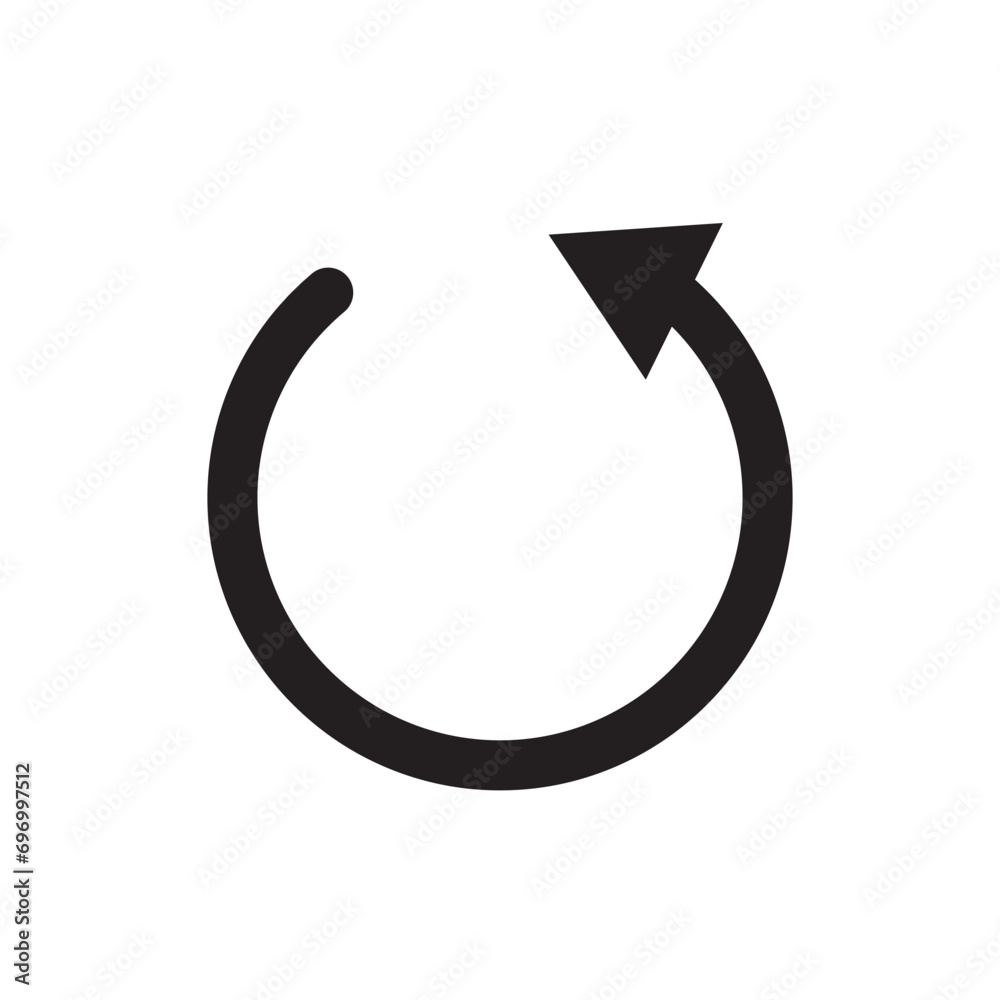 Reload vector icon. repeat or refresh vector button. restart or reset sign. update and upgrade ...