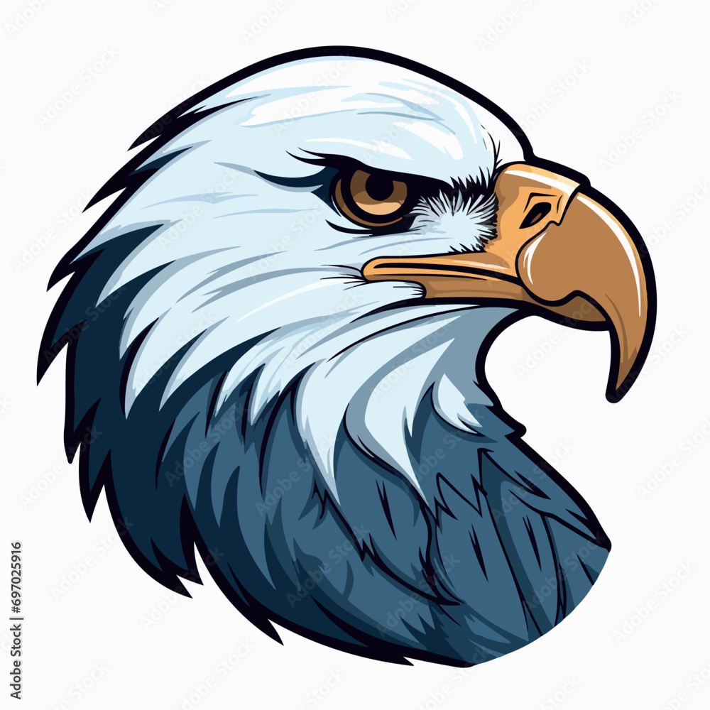 Eagle flat vector illustration. Eagle cartoon hand drawing isolated ...