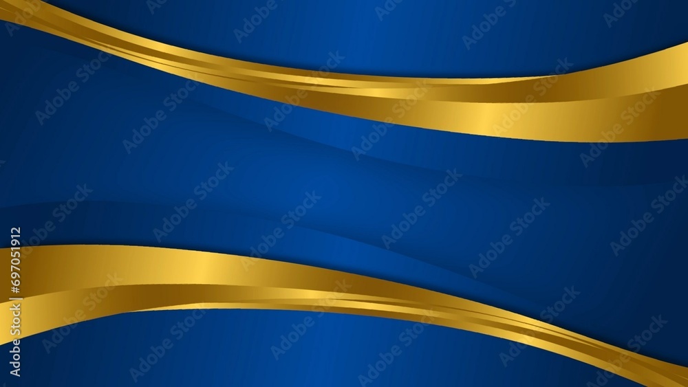 Elegant Gold and Blue Double Lines Animated Background (Looping) Stock ...