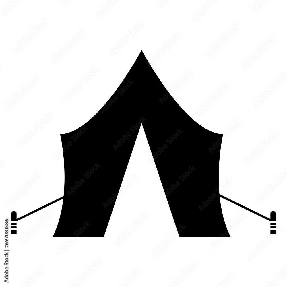 Barracks, military tent icon, Simple icon for websites, web design, on ...