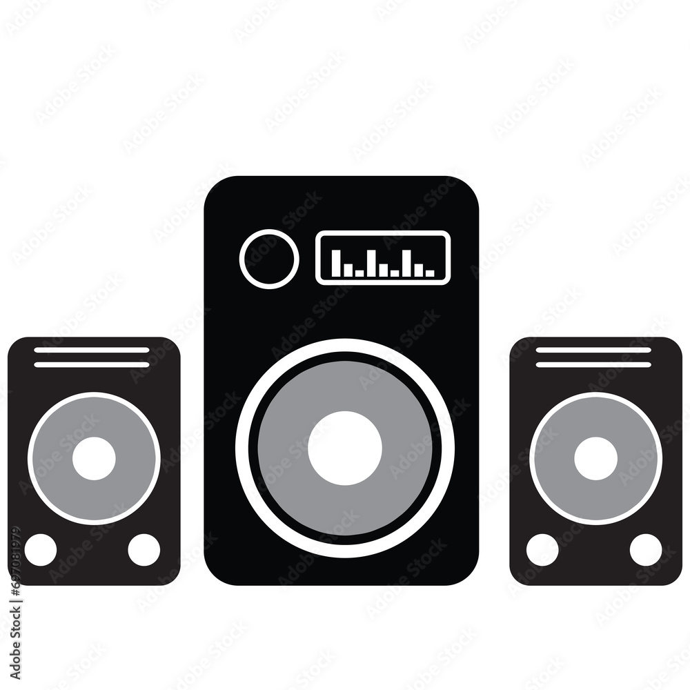 acoustic music system icon. simple icon for websites, web design, on ...