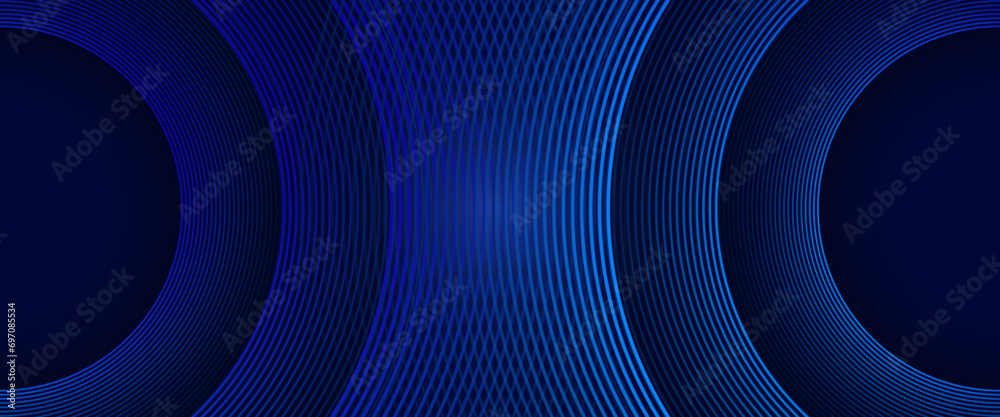Blue and black vector 3D modern line futuristic tech banner with Black ...
