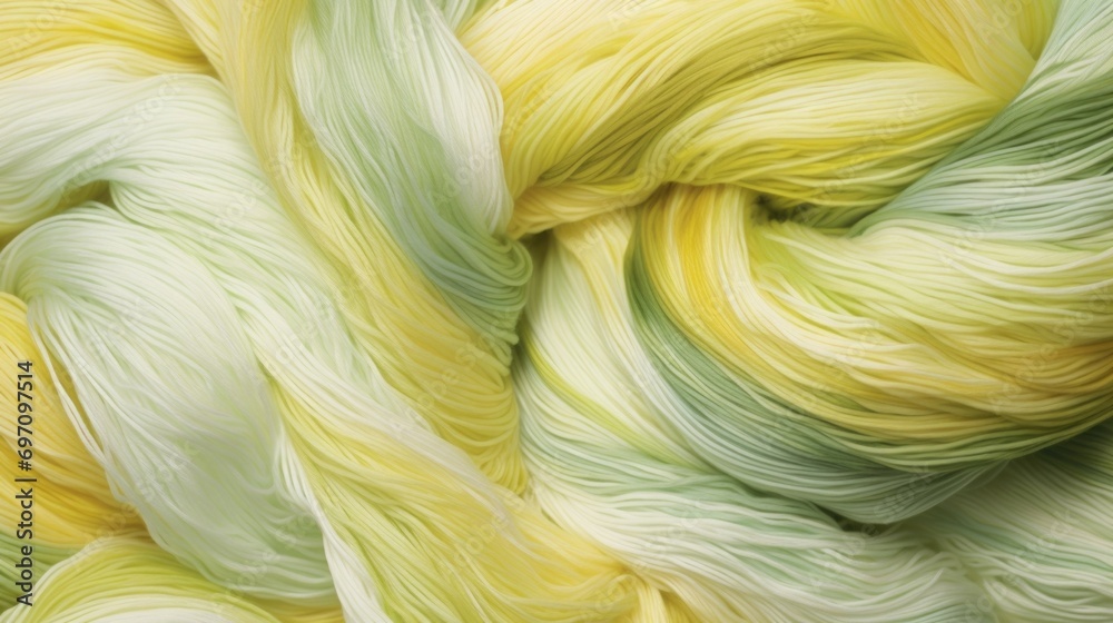Delicate swirls of pastel yellow and green, representing the ethereal ...