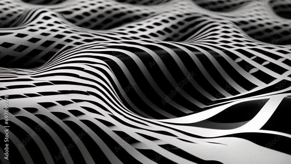 An upclose look at a moirÃ© pattern, created by overlapping two grids ...