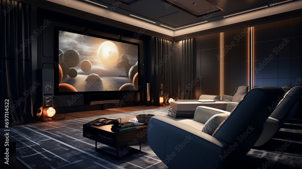 Movie Theater Inspired Living Room