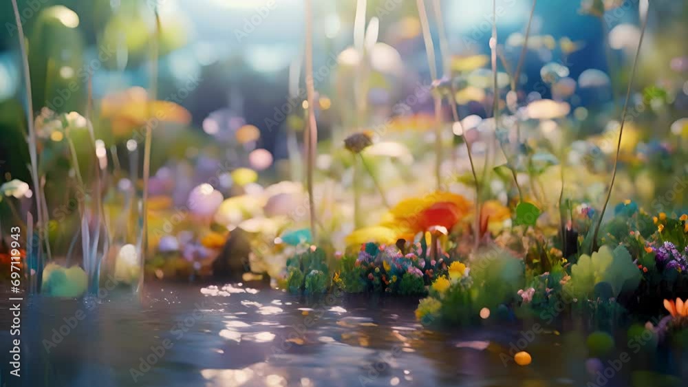 An expansive digital ecosystem, filled with diverse flora and fauna ...