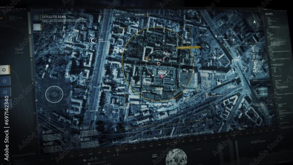 Monitoring Surveillance System Scans Commuter Town District For ...