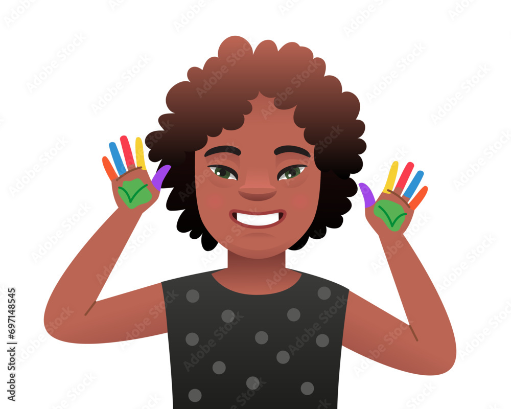 Black African girl with the genetic disease Down Syndrome shows her ...