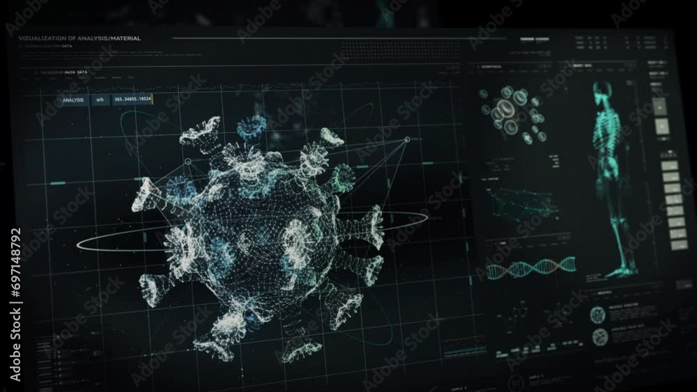 Covid-19 Infection Bacteria Analysis In High Tech Microscopic Research ...