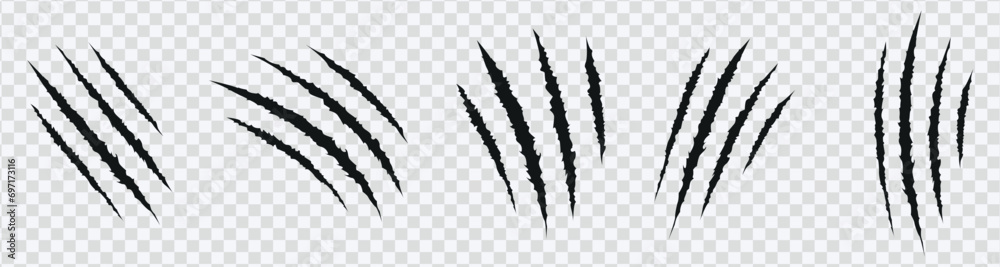 "Elevate your design with our fierce Animals Claw Scratches Icons Set ...
