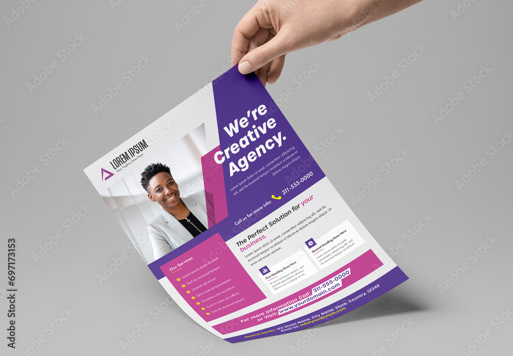 Creative Marketing Agency and Corporate Business Flyer Presenting for ...