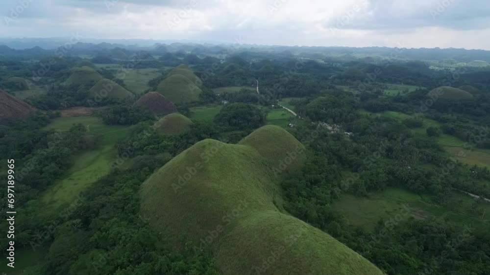 Chocolate Hills in Bohol, Philippines. There are at least 1260 hills ...