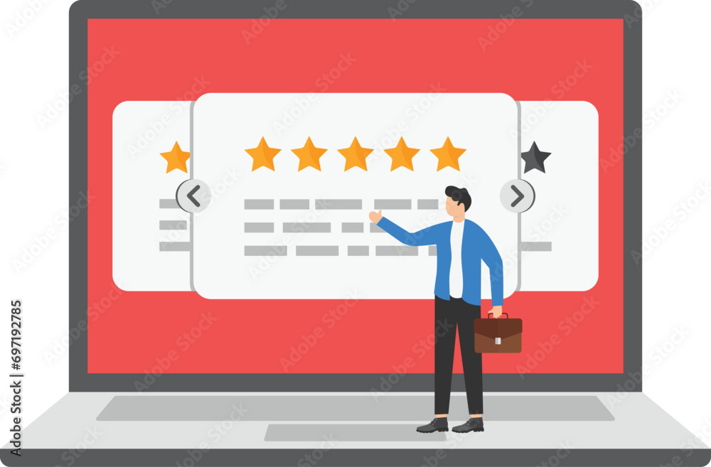 Reputation management team monitor online feedback rating to improve ...