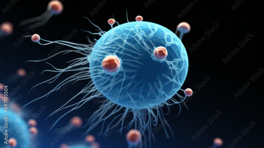 Microscope picture of the process of life formation and conception ...