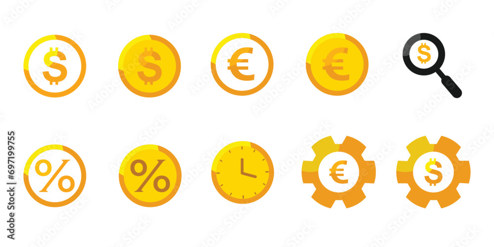 vector gold coin with dollar symbol, simple design for graphic and ...