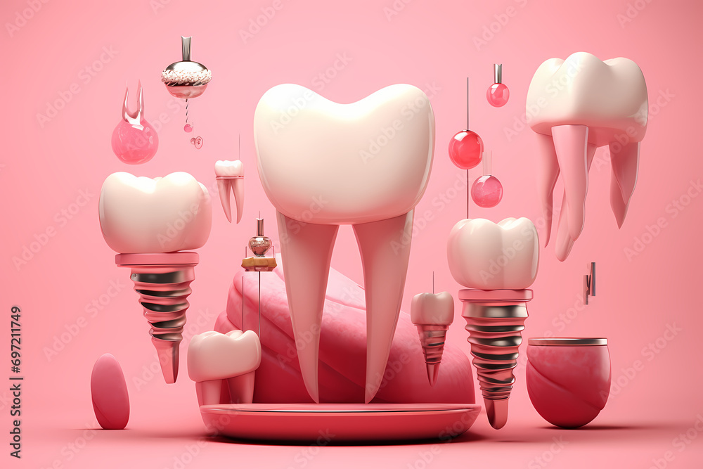 Toth implant, prostetic ceramic fake tooth. orthodontic industry teeth ...