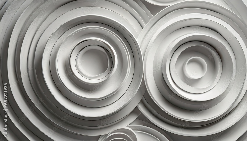 concentric randomly offset white rings or circles steps fading out ...