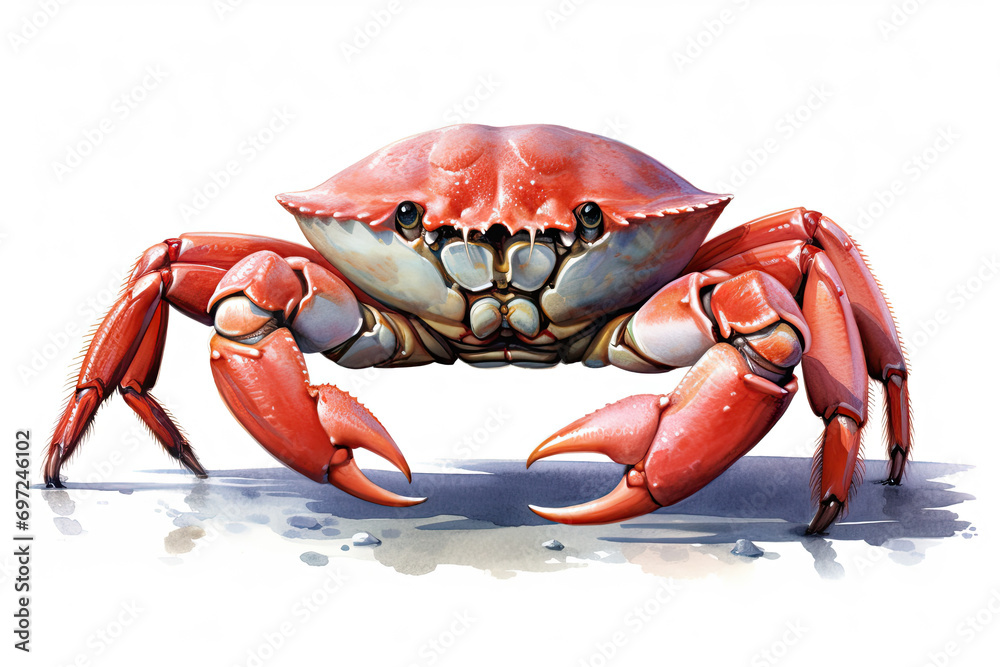 Red Sea Crab isolated on white background, Scylla serrata or Serrated ...