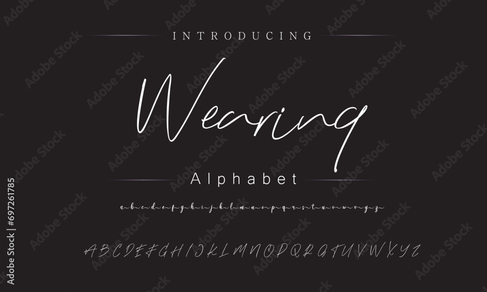 Wearing signature Font Calligraphy Logotype Script Brush Font Type Font ...
