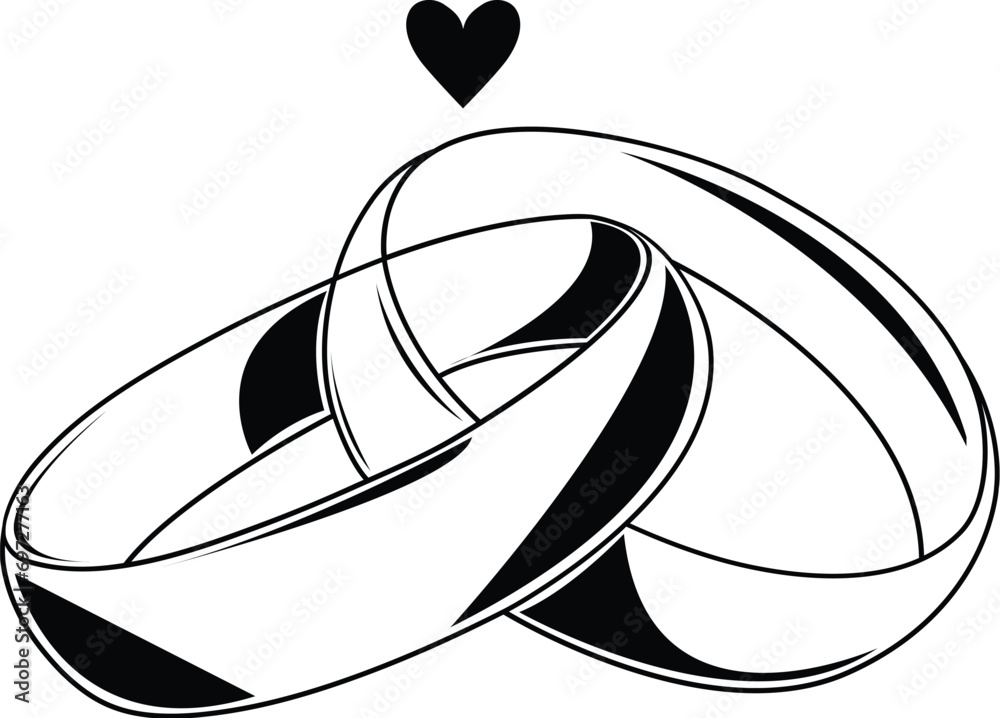 Vetor de Wedding Rings Svg, Marriage Rings Svg, Engagement Ring SVG ...