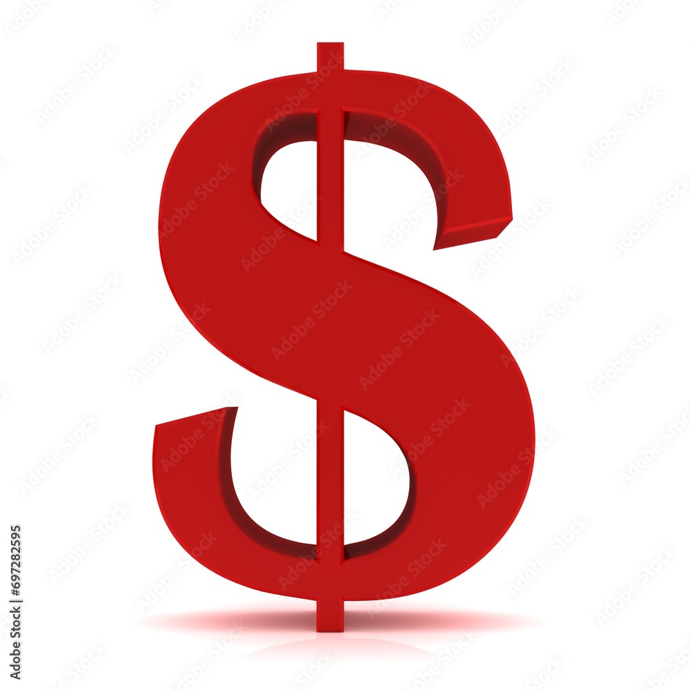 $ sign red Dollar symbol graphic illustration in high resolution ...