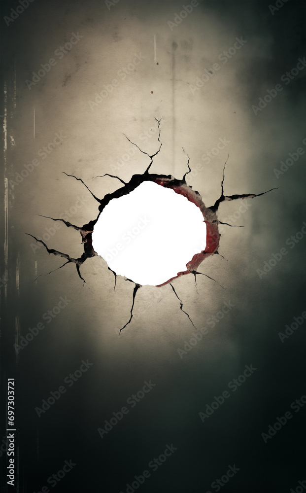 Hole in a wall - cracked wall - Grunge gritty wall texture ...