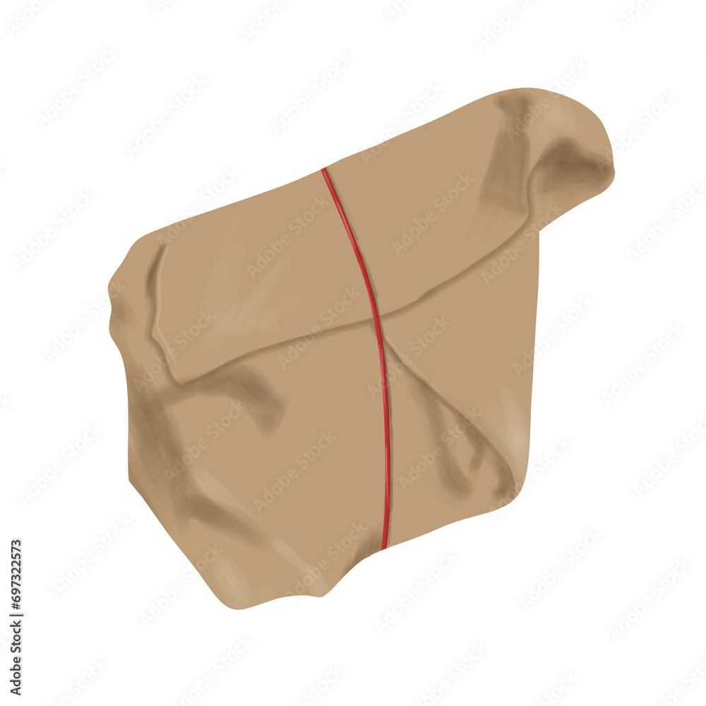 rice wrap illustration on png transparant background Stock Illustration ...