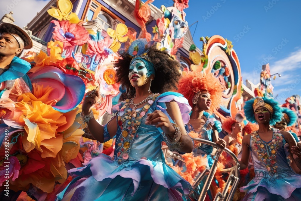 Participants in the Barranquilla Carnival in Barranquilla, Colombia ...