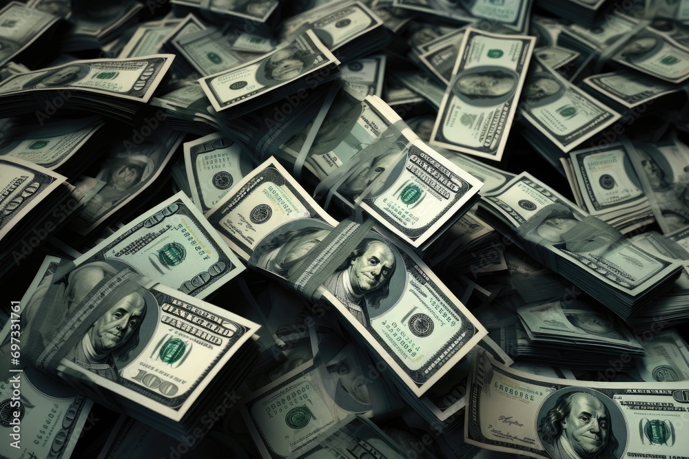 Dollar banknotes background. Close up view of money background, Dollars ...