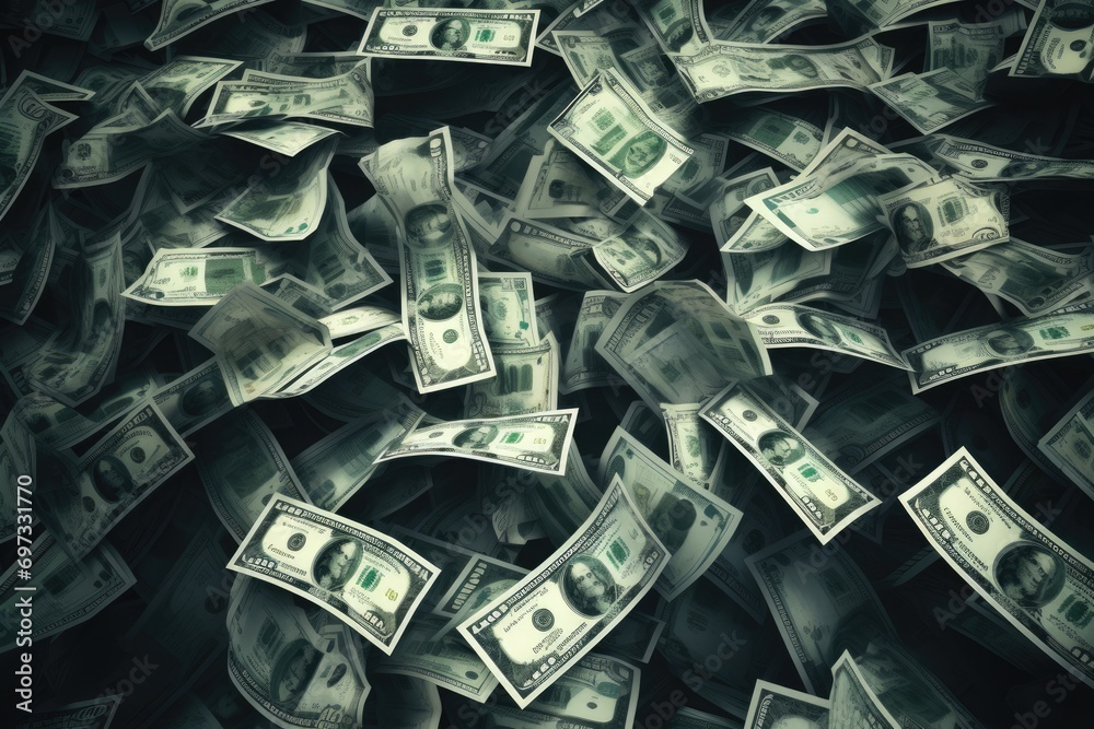 Dollars banknotes background. Cash money background. Money background ...