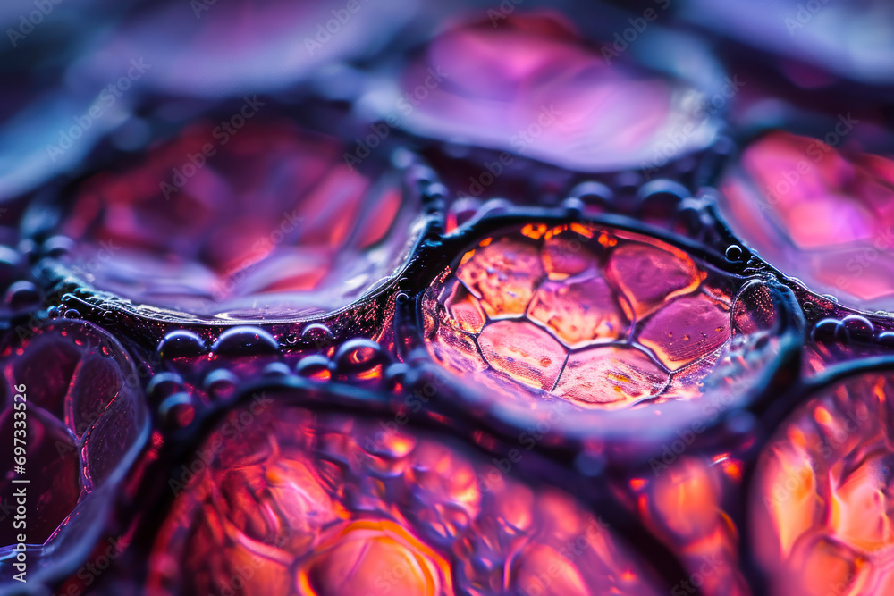 Microscopic plant cells, extreme macro photography showcasing the ...