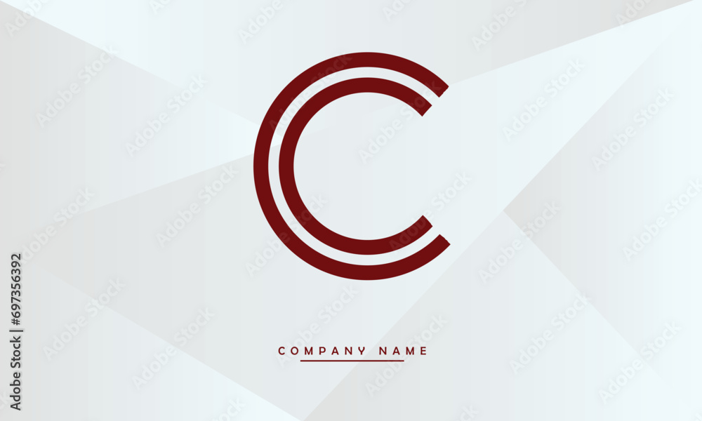 CC Alphabets Letters Logo Monogram Stock Vector | Adobe Stock