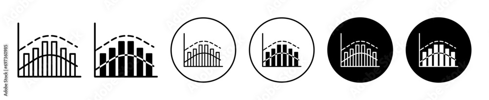 Average Icon. standard deviation from peak of the finance investment ...
