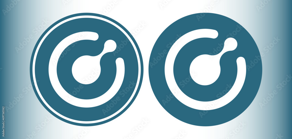 Cryptocurrency logos in colorful circle. vector logo images. 3d ...