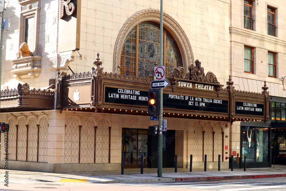 Los Angeles, California: TOWER Theatre, historic Theatre at 802 S. Broadway in the historic ...