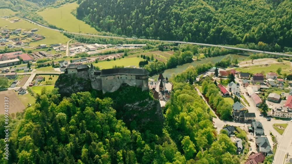 Orava castle - Oravsky Hrad in Oravsky Podzamok in Slovakia. Medieval ...