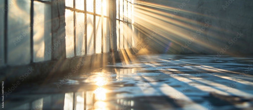 Abstract caustic effect of light refraction on white wall overlay photo ...