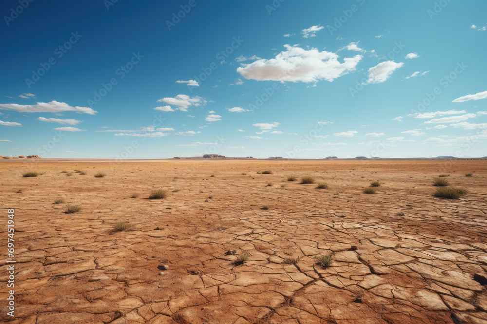 The vast and arid landscapes of the Nullarbor Plain, exemplifying the ...
