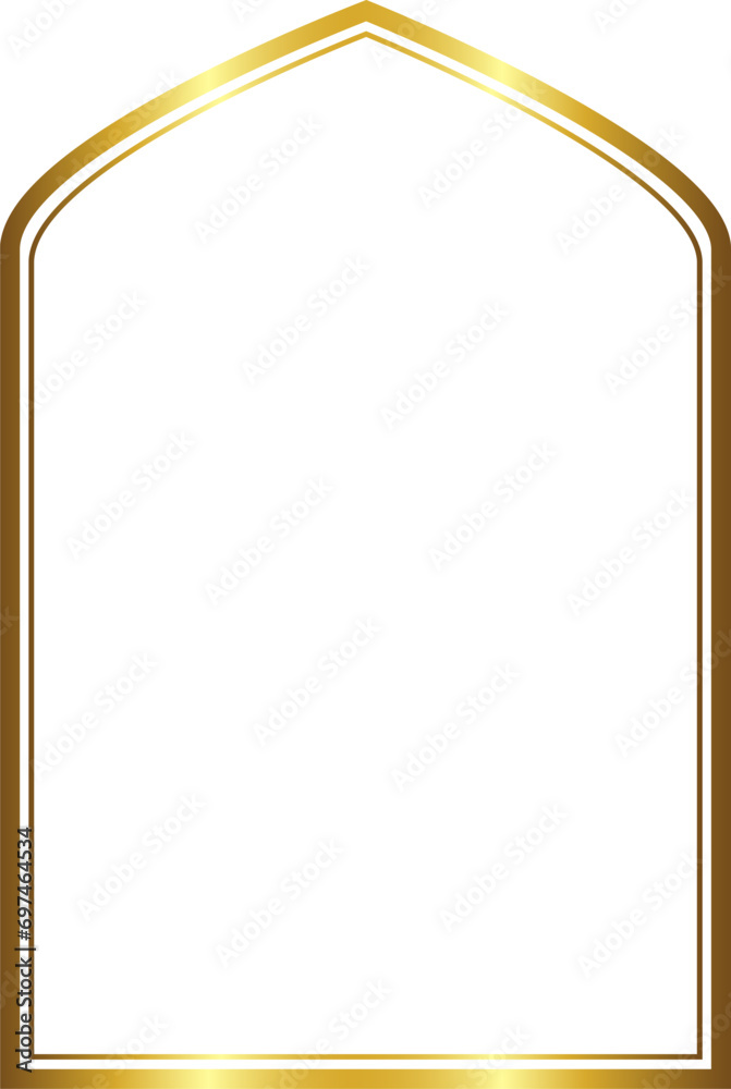 Tudor Arch rectangular frame architecture window door Gold picture ...