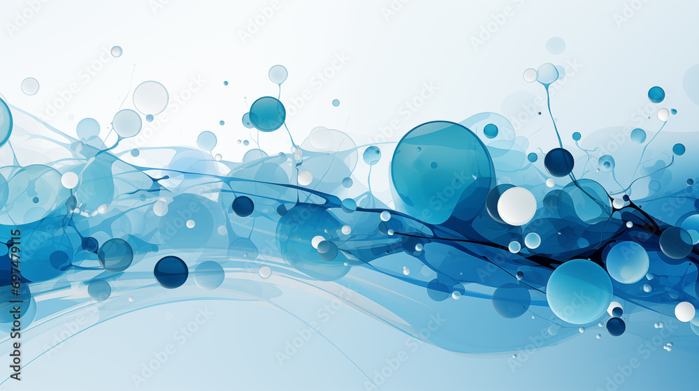 abstract blue background with bubbles Stock Illustration | Adobe Stock